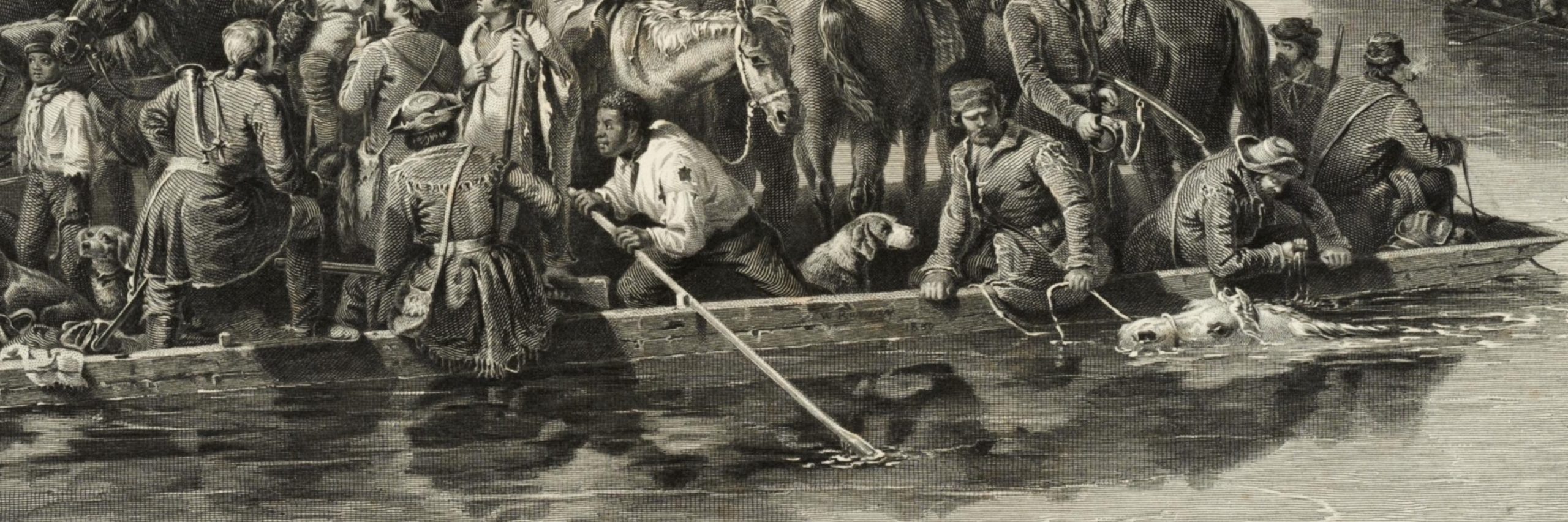 Two Prints of Marion Crossing the Peede - The American Revolution Institute