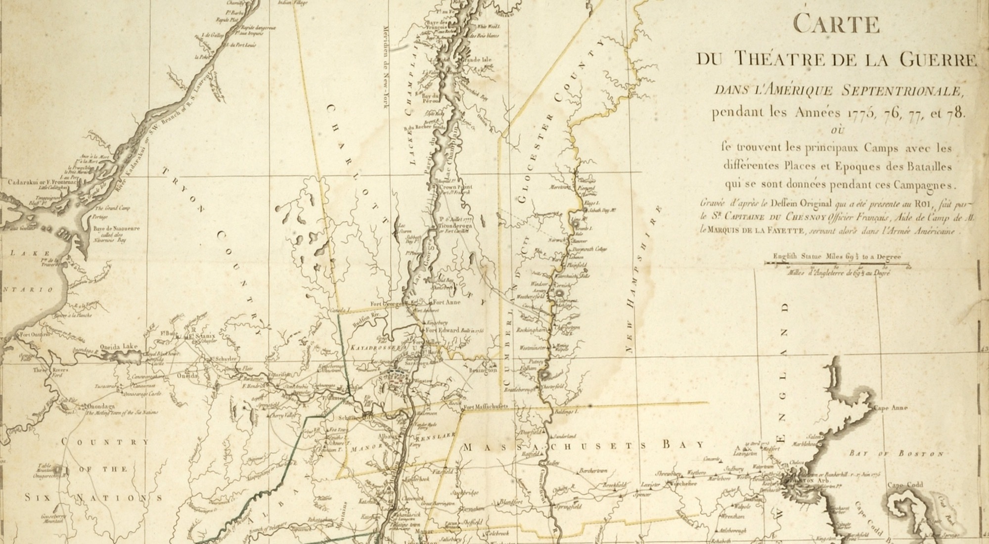 A French Engineer's Map Depicting the Early Military Operations of the ...